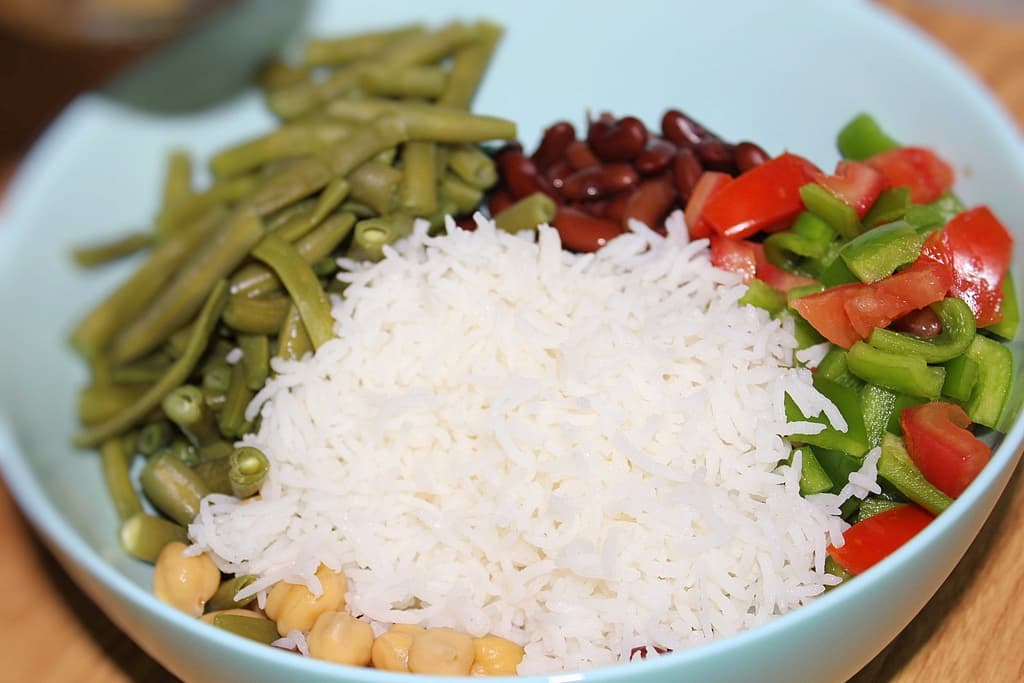 THREE BEAN AND RICE SALAD – Simple Delishables